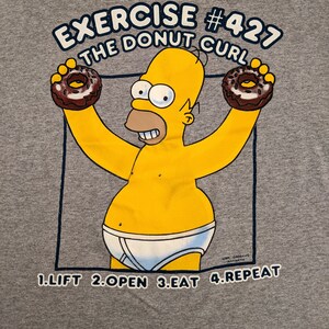 Homer Simpson Exercise t-shirt | Etsy
