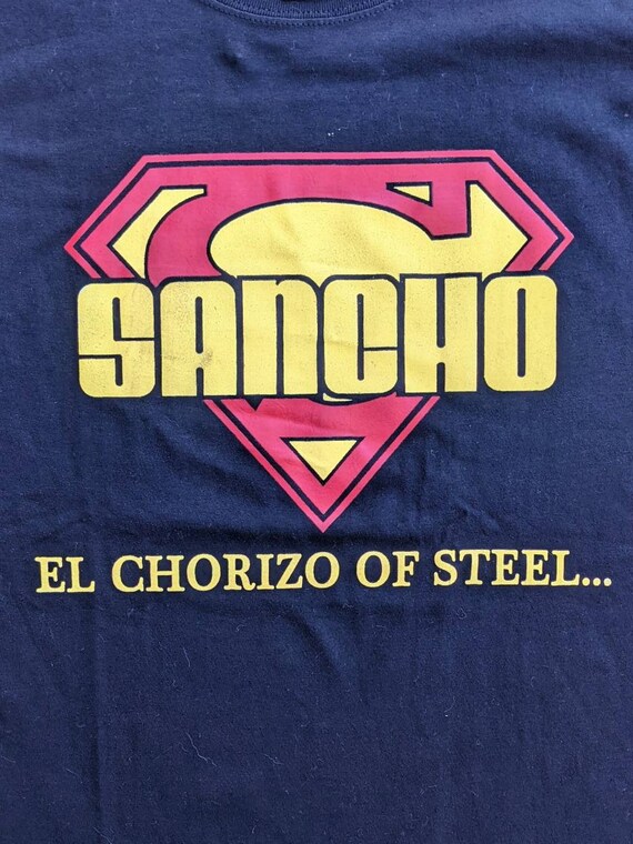 Vintage Super Sancho Chorizo of Steel parody t-shirt - Gem