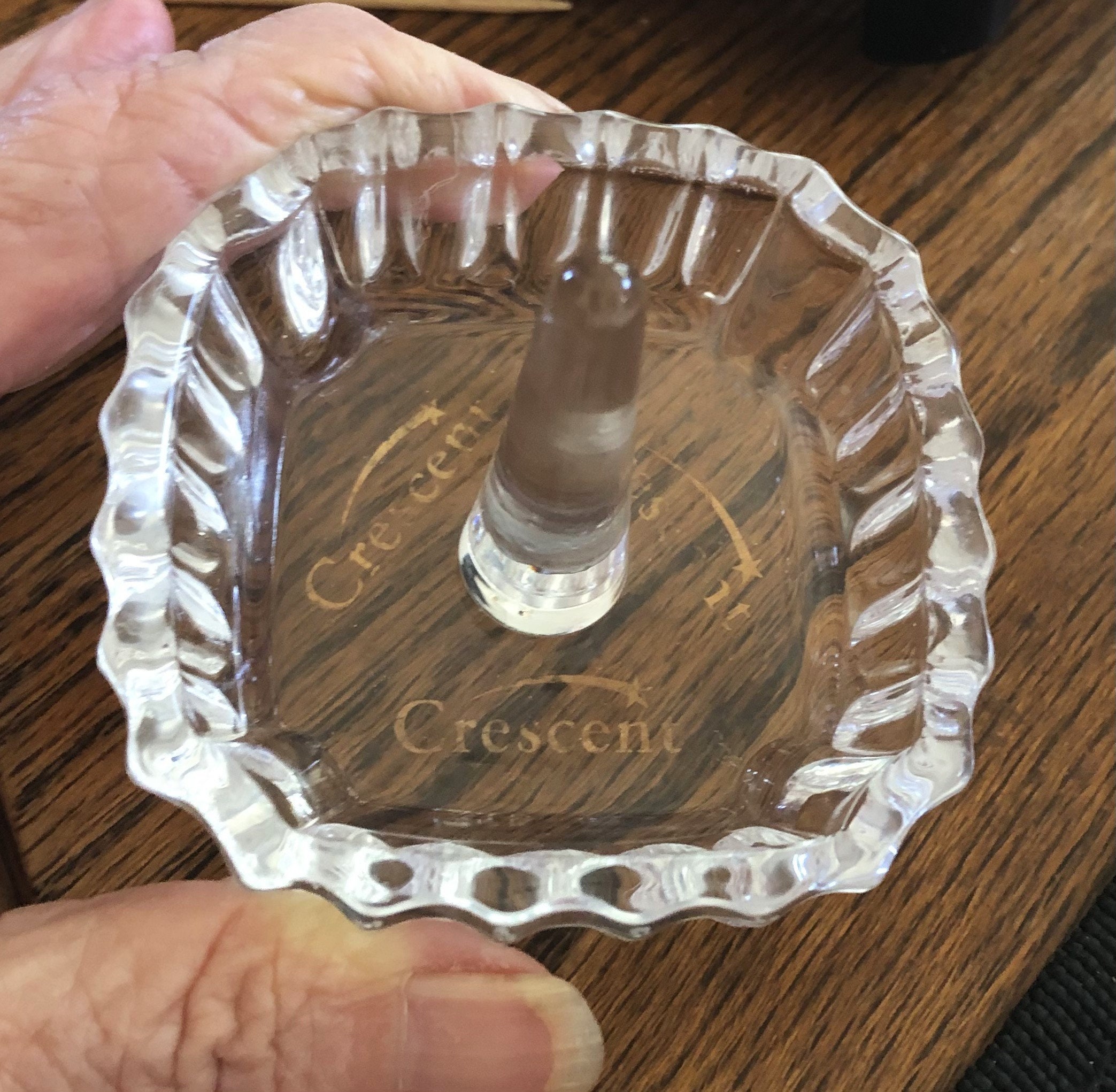 Vintage Crystal Ring Holder. Glass Ring Holder. - Etsy