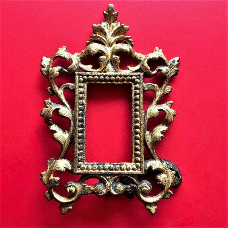 Cast Iron Picture Frame. Vintage Metal Table-top Frame. - Etsy