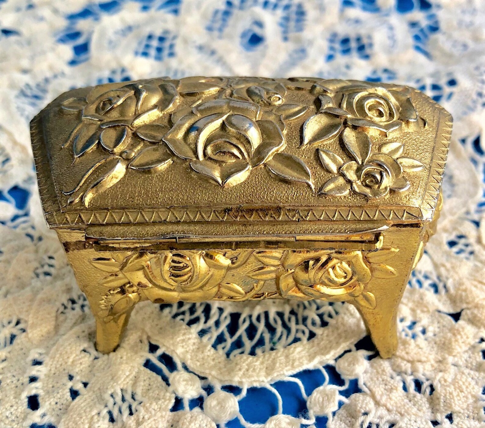 Trinket Box. Small Vintage Jewelry Box. - Etsy