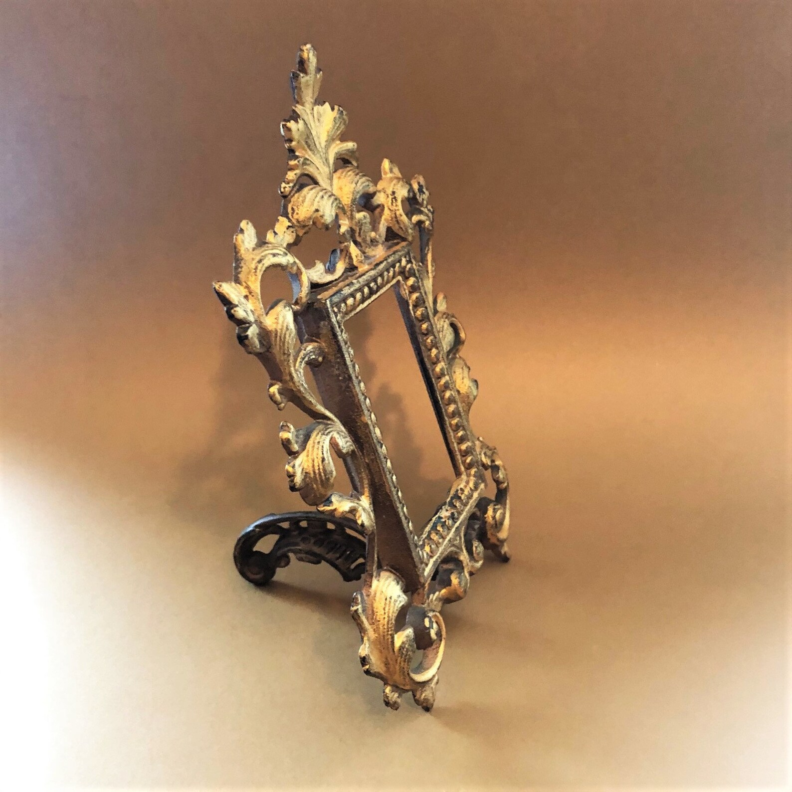 Cast Iron Picture Frame. Vintage Metal Table-top Frame. - Etsy