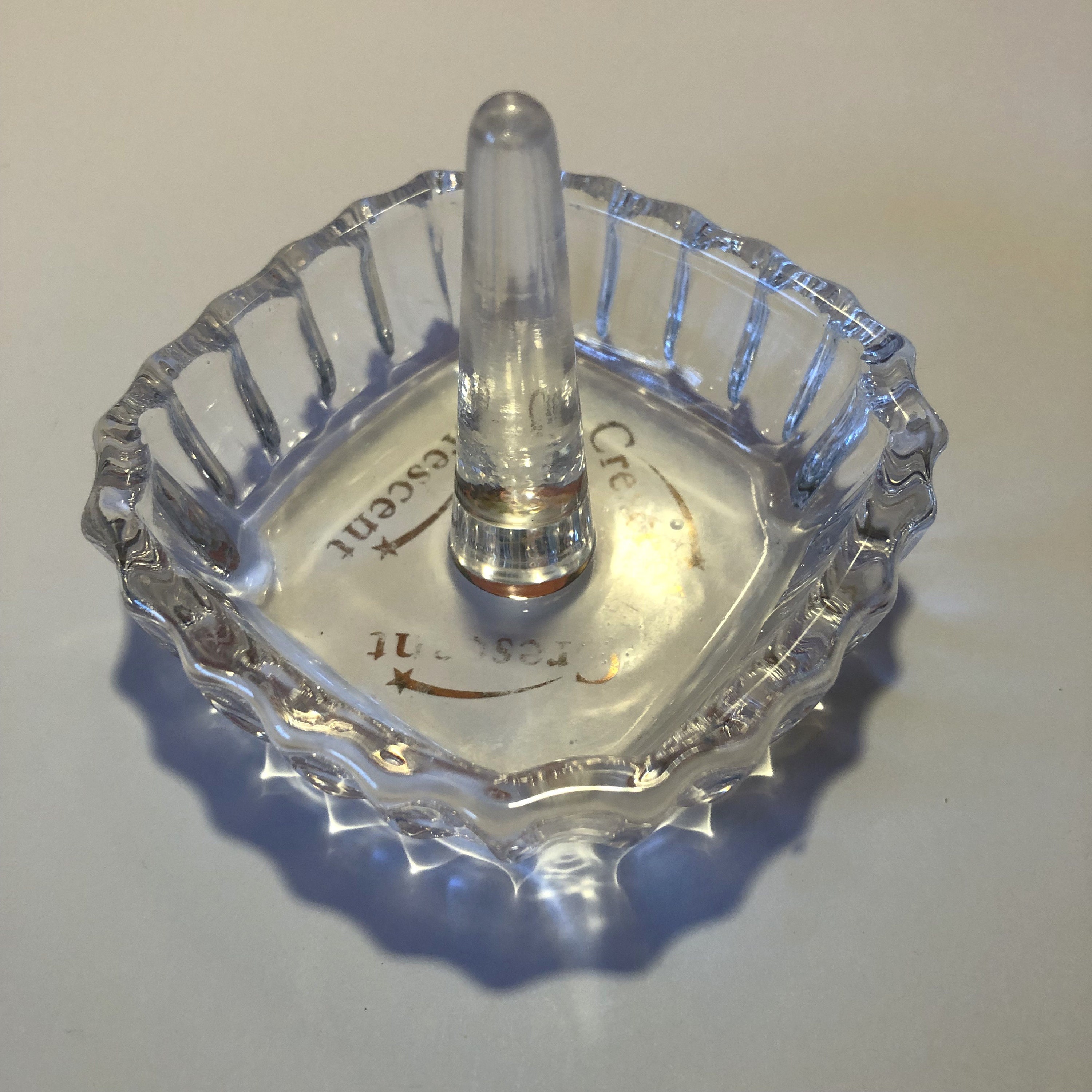 Vintage Crystal Ring Holder. Glass Ring Holder. - Etsy