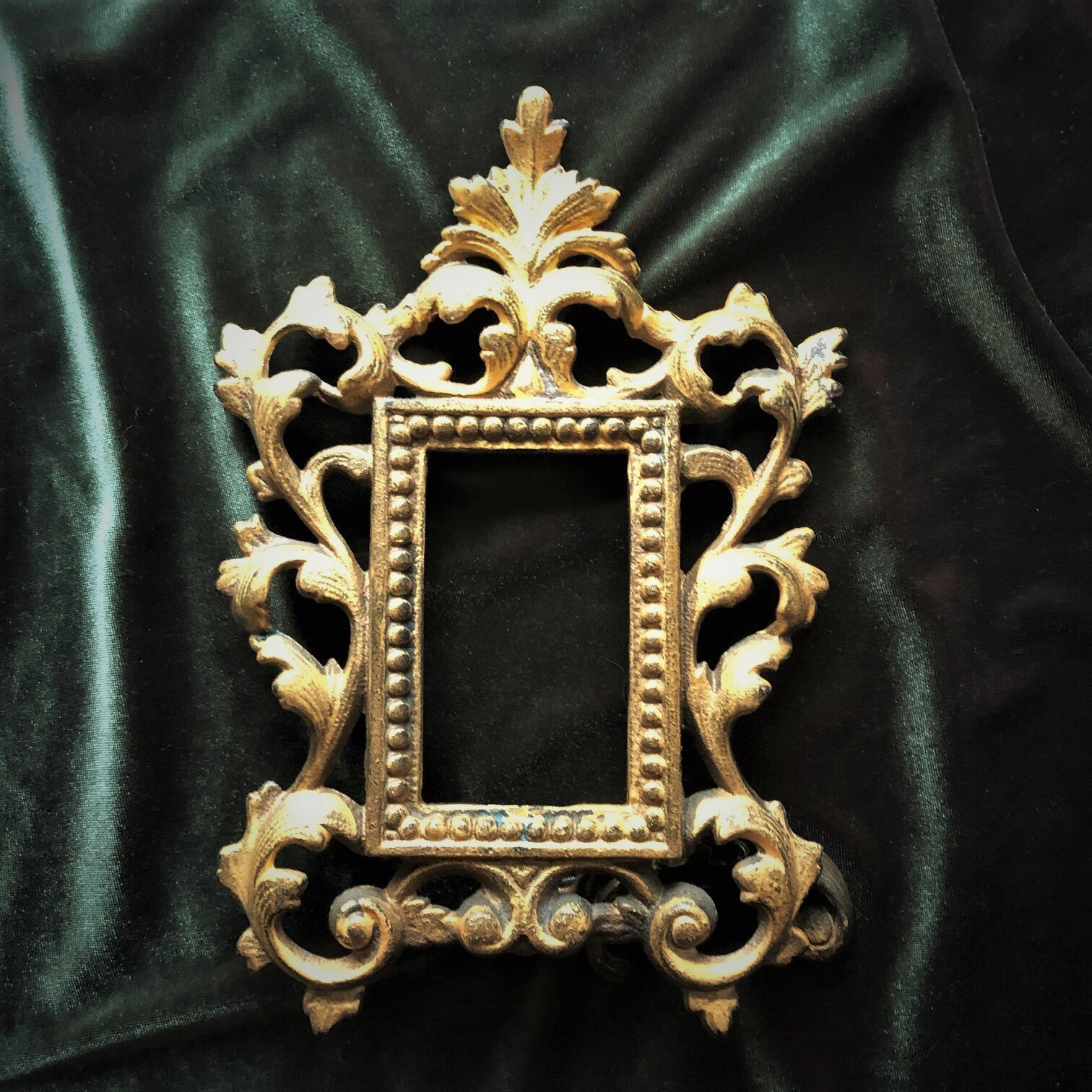 Cast Iron Picture Frame. Vintage Metal Table-top Frame. - Etsy