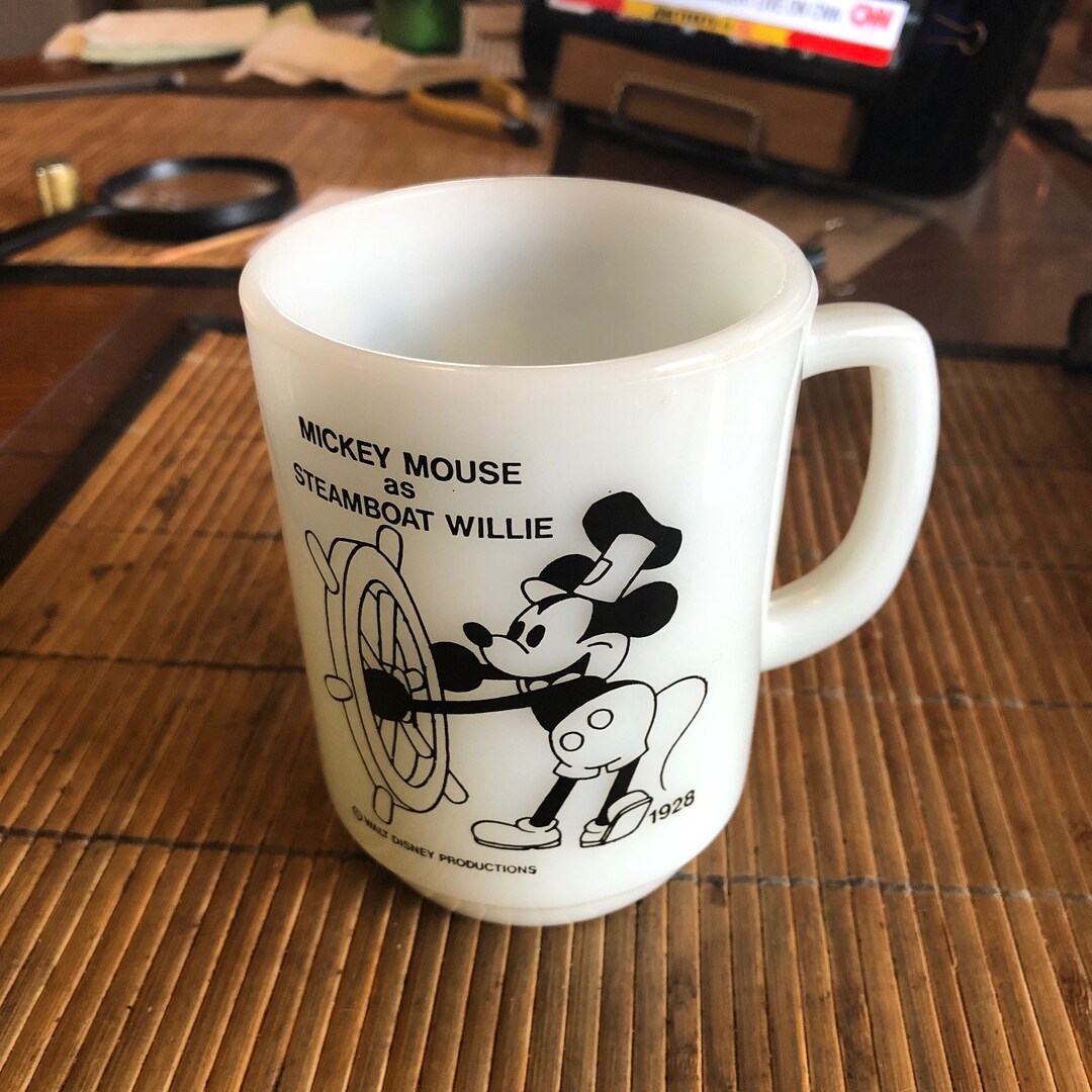 Mickey Mouse Coffee Cup. Vintage Steamboat Willie Collector Series Cup ...