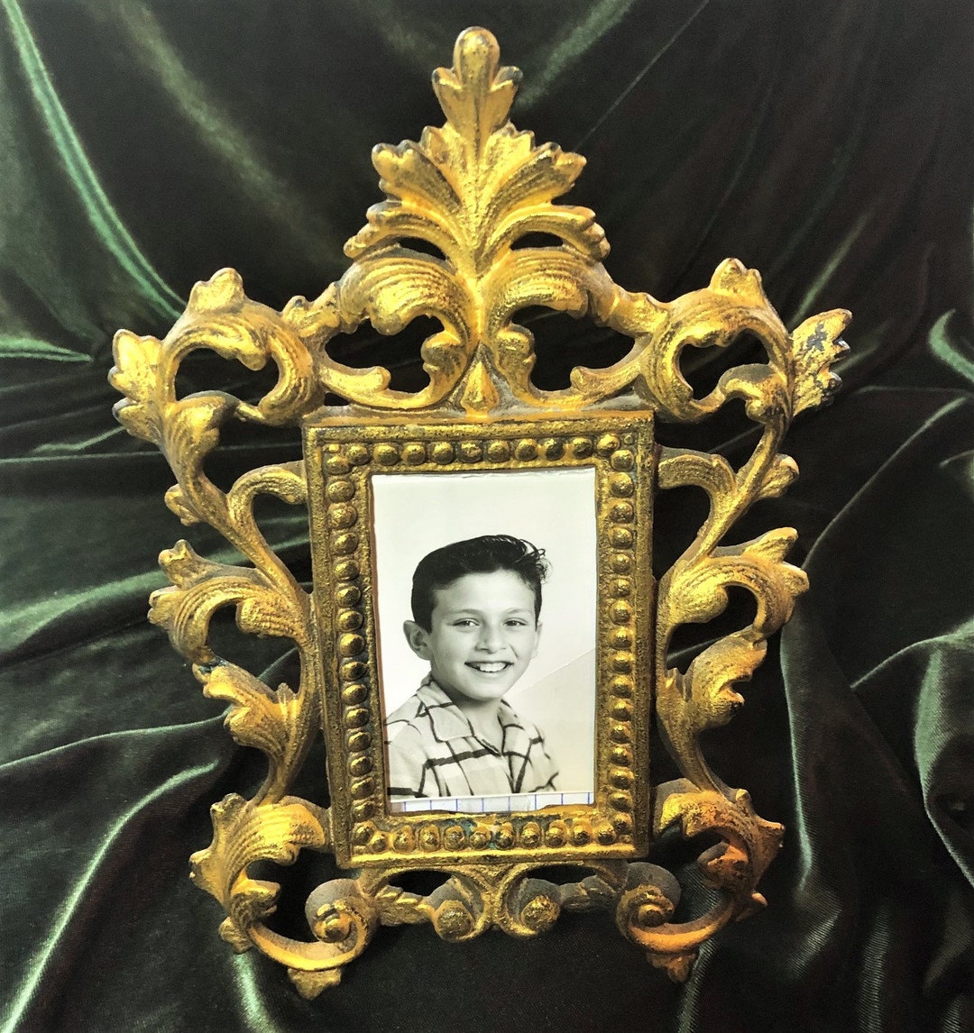 Cast Iron Picture Frame. Vintage Metal Table-top Frame. - Etsy