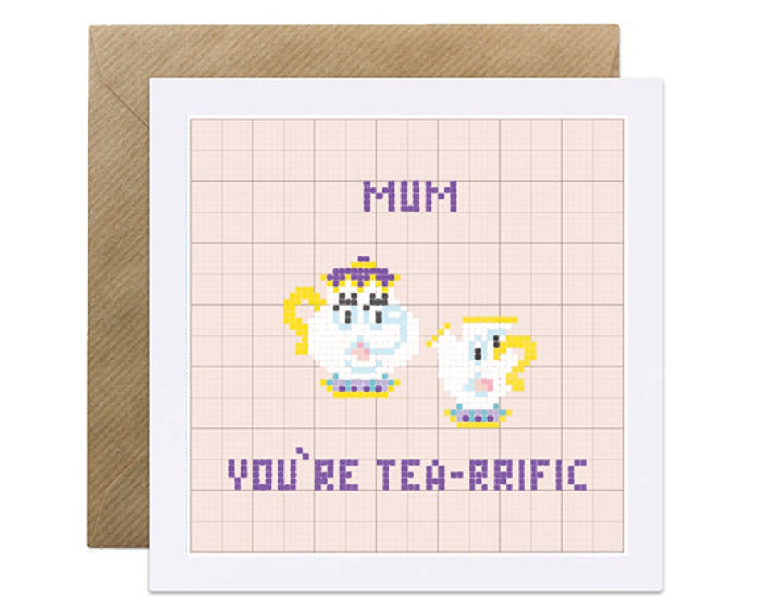 Mrs Potts Mothers Day Card Mum Mom Beauty and the Beast - Etsy