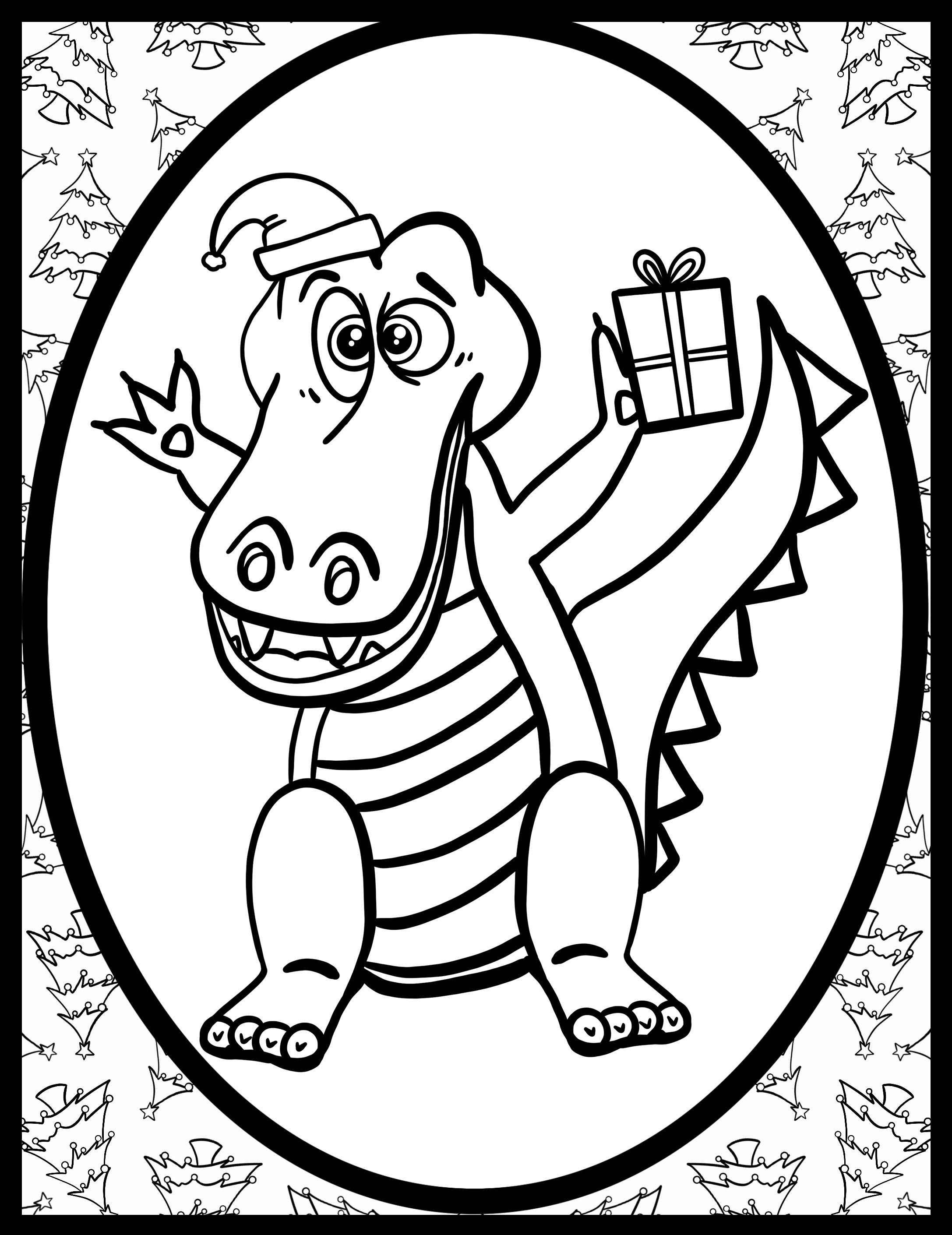CHRISTMAS Printable Coloring Book Curious Creatures Kids - Etsy