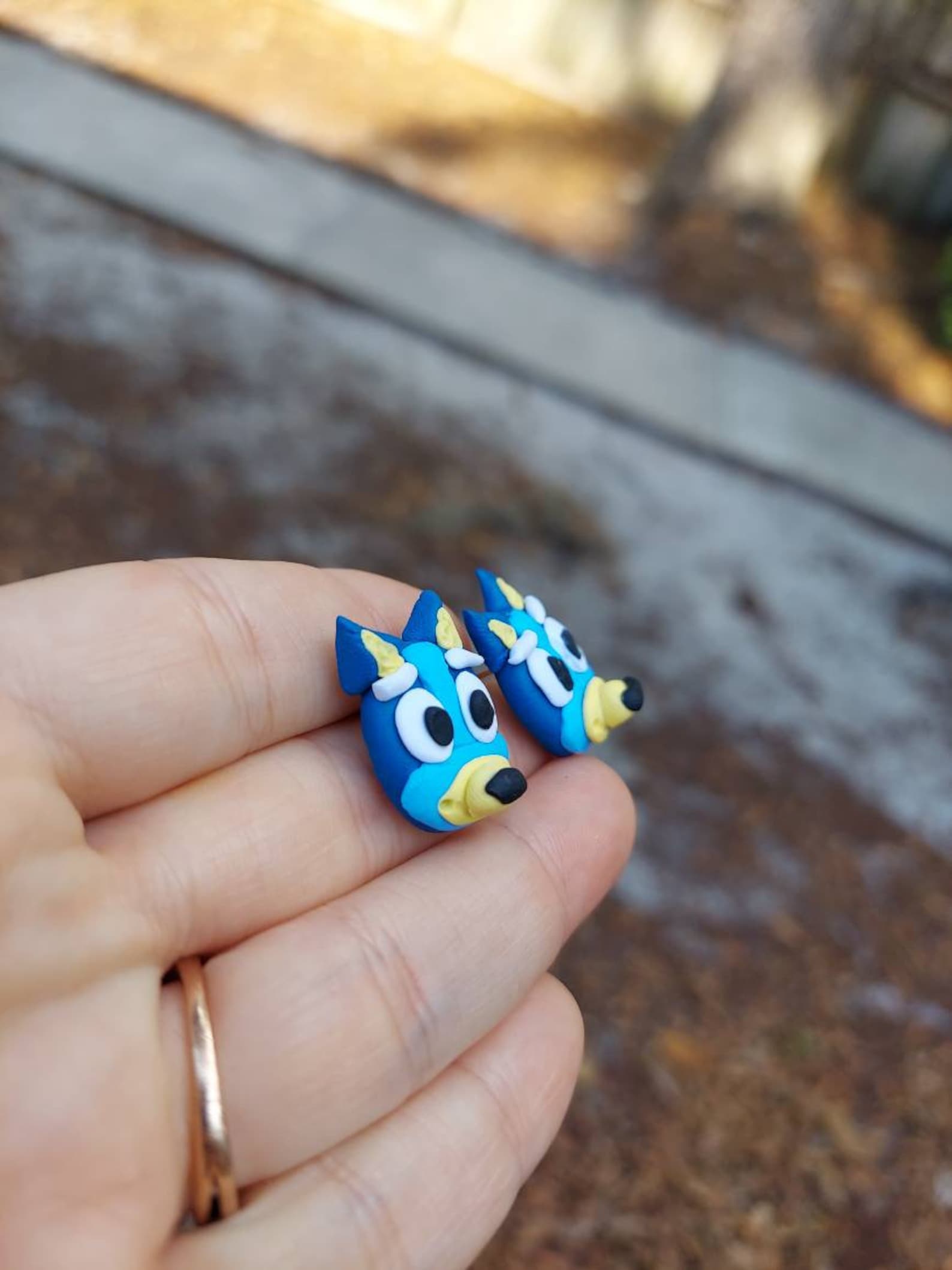 Bluey Blue Dog Healer Polymer Clay Earrings - Etsy