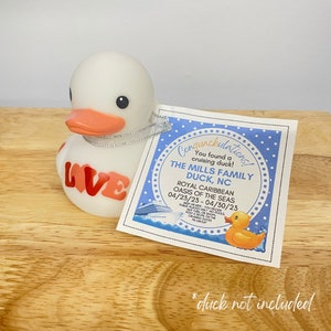 Teal Cruising Ducks Passport Tag: Editable Canva Template (digital ...