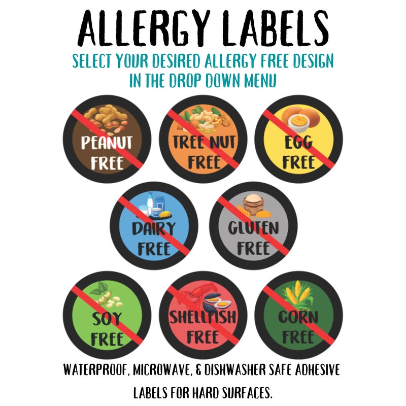 Allergy Stickers - Etsy