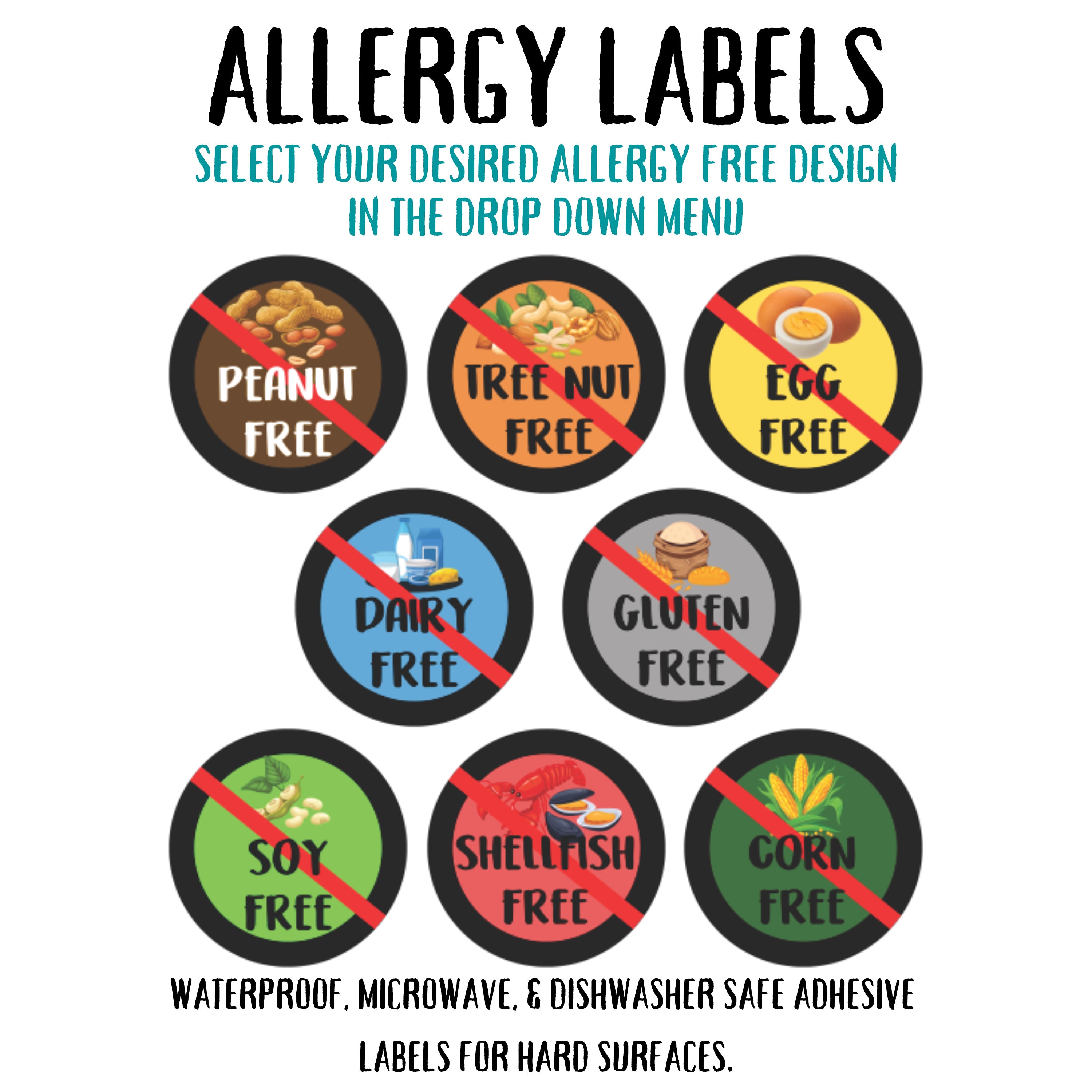Food Allergy Stickers