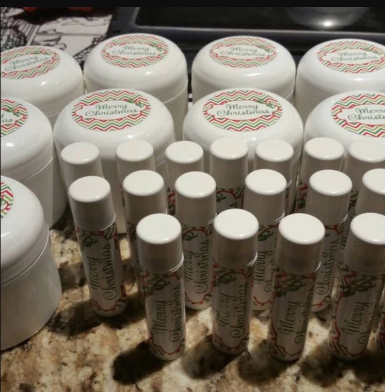 Christmas Lip Balm Labels | Plaid Design Stickers - Etsy