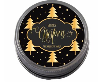 Merry Christmas Swirls Canning Lids Labels for Favor Regular - Etsy
