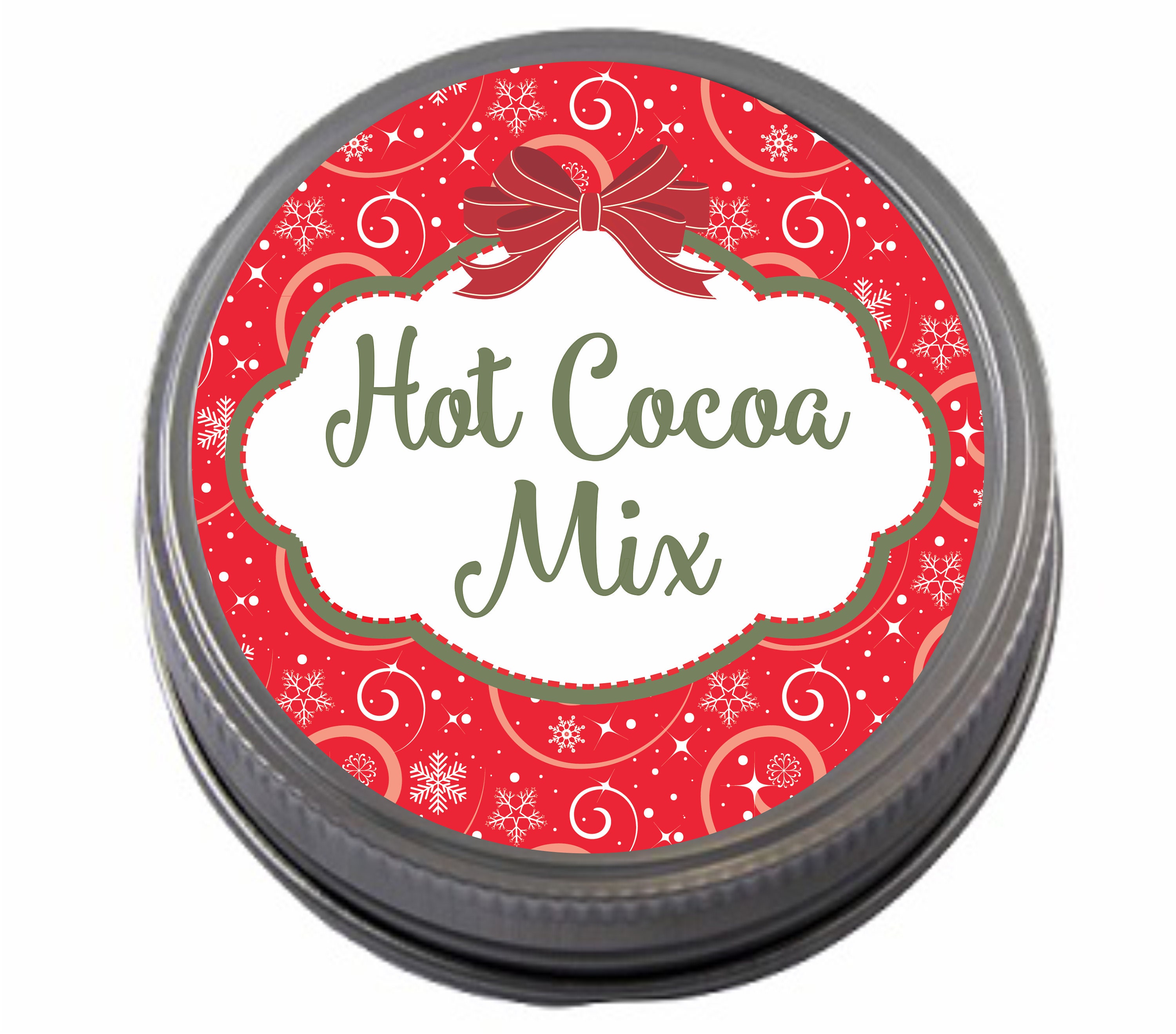 Hot Cocoa Mix Christmas Labels for Your Homemade Christmas Gifts - Etsy