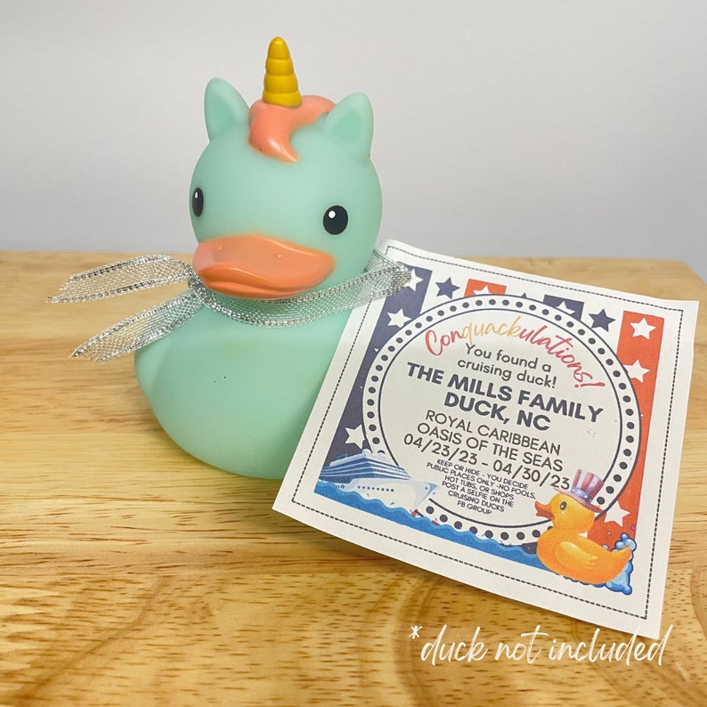 Cruising Duck Tag Template: Editable Passport Design (digital Download ...