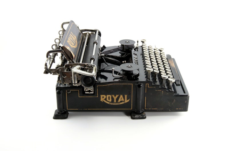 Antique Typewriter Rare and Restored Royal 5 Flatbed | Etsy
