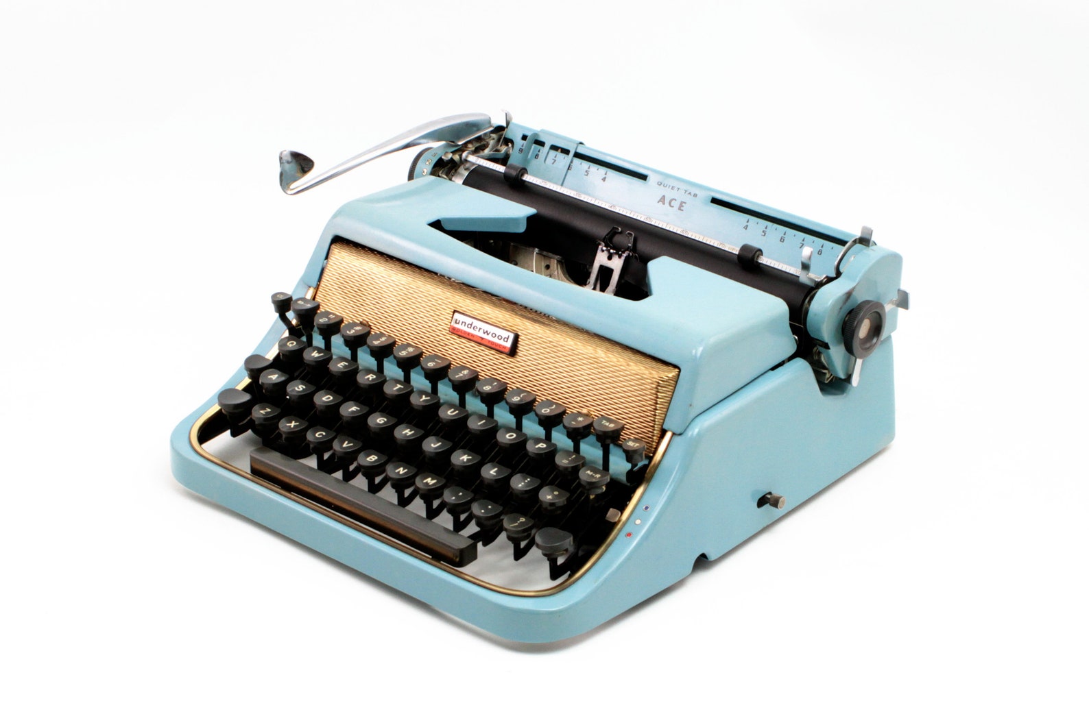 Restored Vintage Typewriter Underwood Ace Blue - Etsy