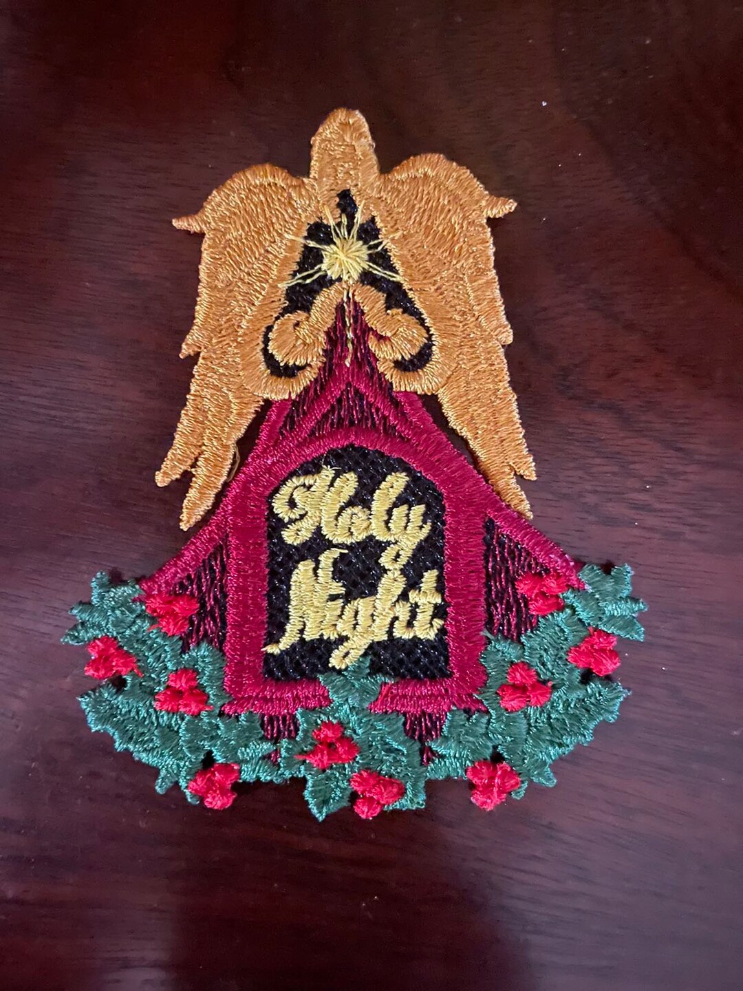 Holy Night Angel Embroidered Free Standing Lace Ornament - Etsy
