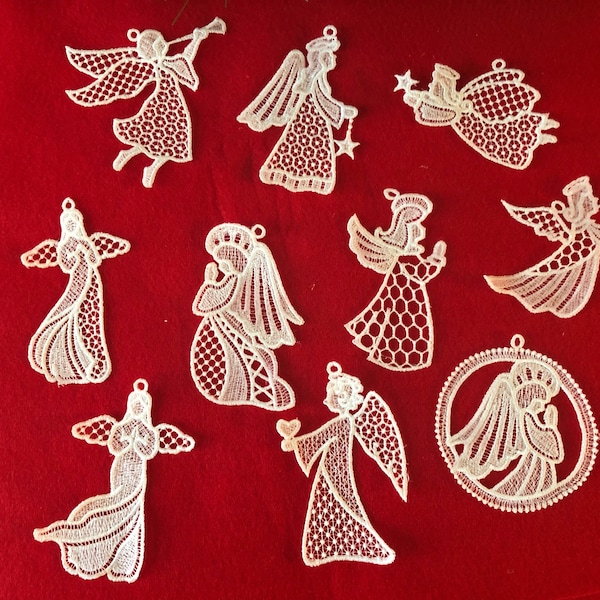 Lace Angel Ornament - Etsy