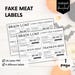 Printable Fake Meat Labels Halloween Prank Food Labels Road Kill ...