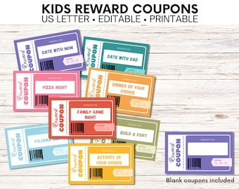 Screen Time Coupons Printable Screen Time Rewards for Kids - Etsy