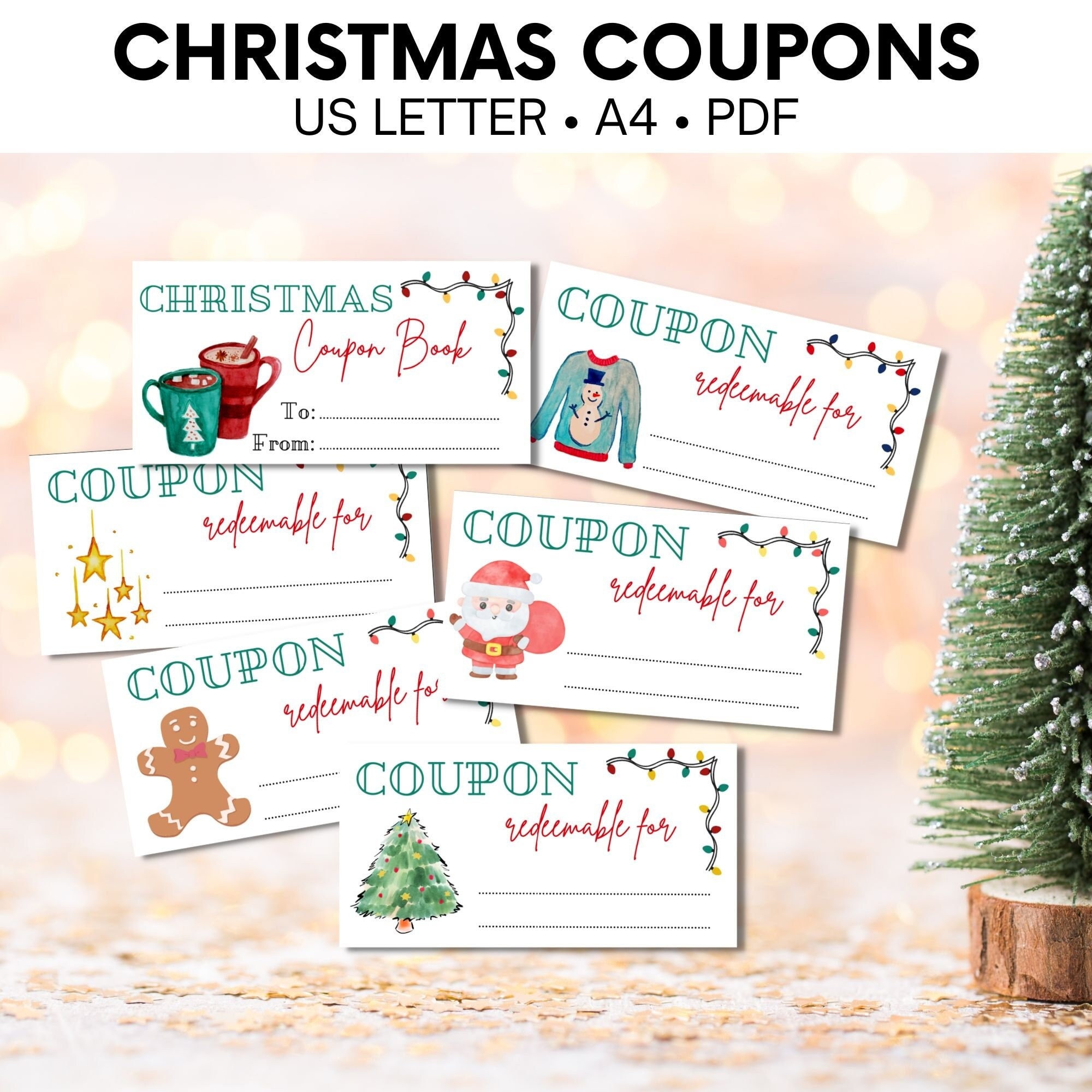 Blank Coupon Template Christmas