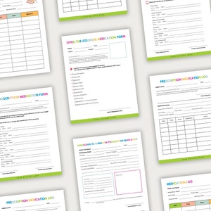 Medication Tracker Daycare, Medication Form, Daycare Forms, Childcare ...