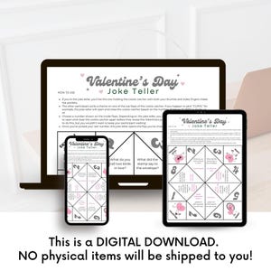 Cootie Catcher Valentine - Printable Kids Joke Teller - Fun Classroom ...