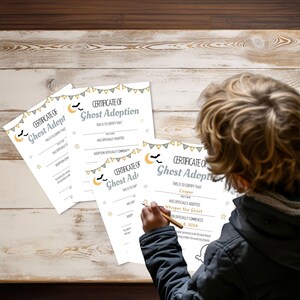 Ghost Adoption Certificate, Adopt A Ghost Party Favors Printables ...
