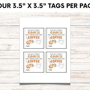 If You Give A Teacher A Cookie Coffee Label, Teacher Appreciation Gift ...