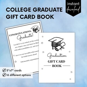College Graduate Gift Card Book, Graduation Gift Card Holder Set ...
