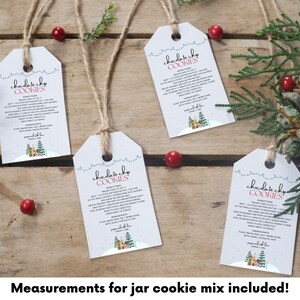 Custom Cookie Jar, Cookie Mix in a Jar Gift Tag Template, Cookie Recipe ...