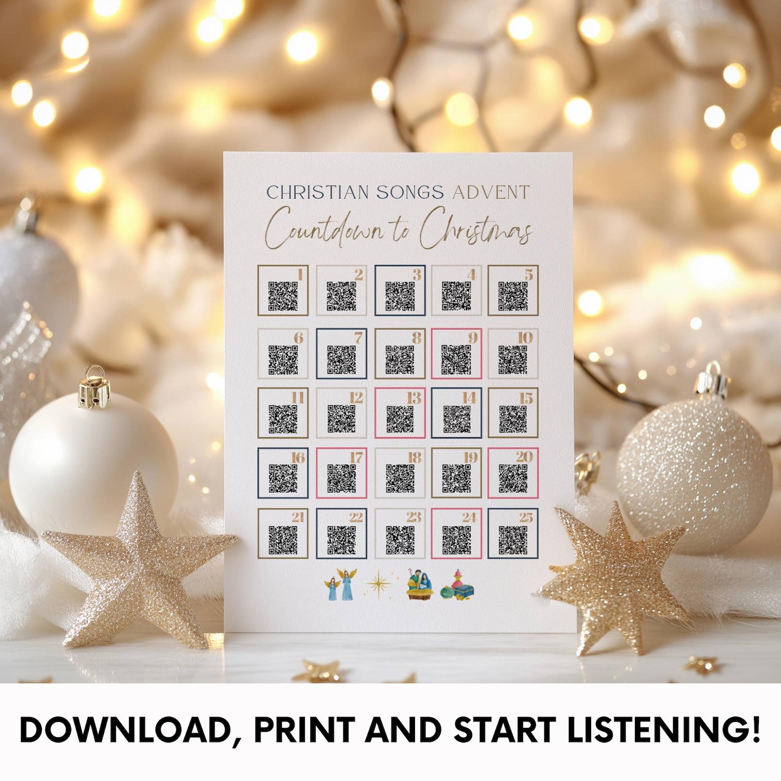 Christian Advent Calendar Song Playlist, Christian Christmas Countdown ...