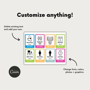 Classroom Hall Pass Template, Student Hall Passes, Hall Pass Printable ...