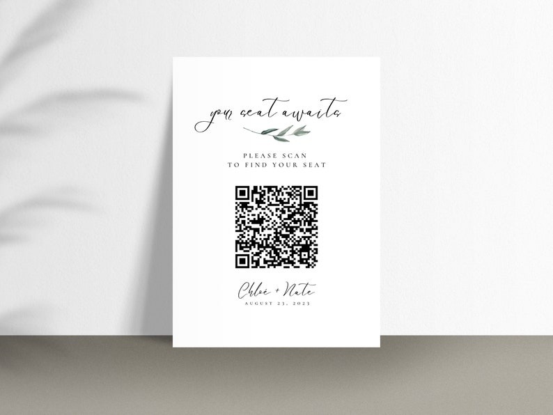 QR Code for Seating Chart Seating Chart QR Code Sign Wedding - Etsy
