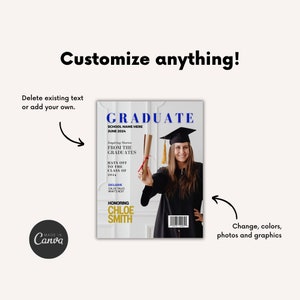 Graduation Magazine Template, Custom Magazine, Graduation Magazine ...