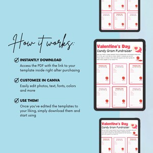 Editable Candy Gram Flyer, School Fundraiser, Valentines Party Games ...