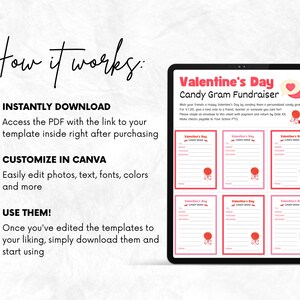 Editable Candy Gram Flyer, School Fundraiser, Valentines Party Games ...