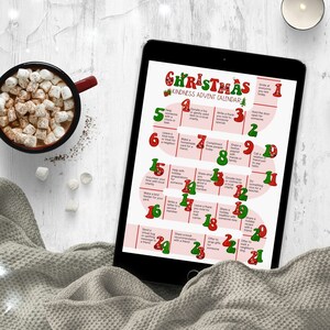 Printable Advent Calendar, Advent Calendar for Kids, Christmas 25 Days ...