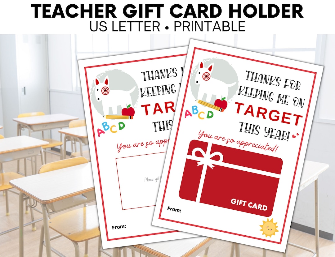 Teacher Appreciation, Target Gift Card Holder, Bullseye Gift Tag ...