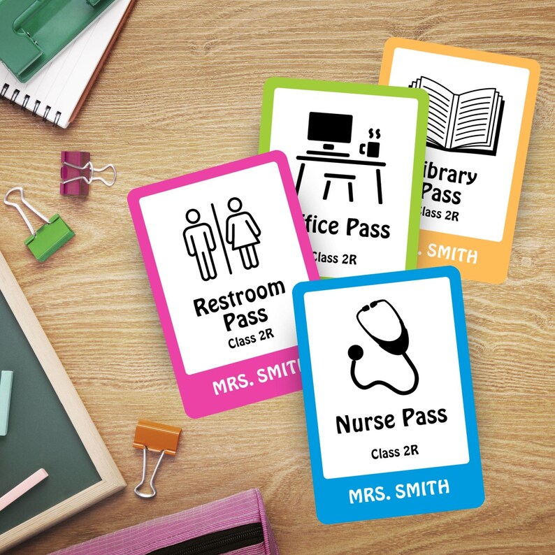 Classroom Hall Pass Template, Student Hall Passes, Hall Pass Printable ...
