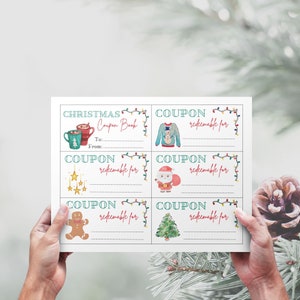 Christmas Coupons, Kids Coupon Book, Gift for Kids, Stocking Stuffers ...