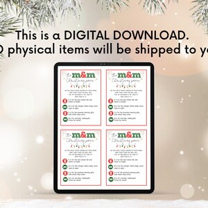 M&M Christmas Poem Gift Tag Nativity Legend Christmas - Etsy