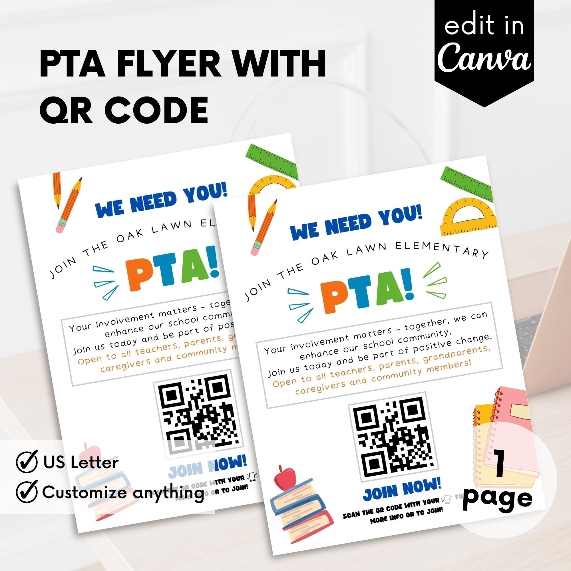 Pta Membership Form, Editable Template, School Pto Pta Recruitment ...