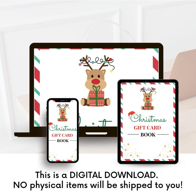 Printable Christmas Gift Card Holder, Ideal for Teens and Adults ...