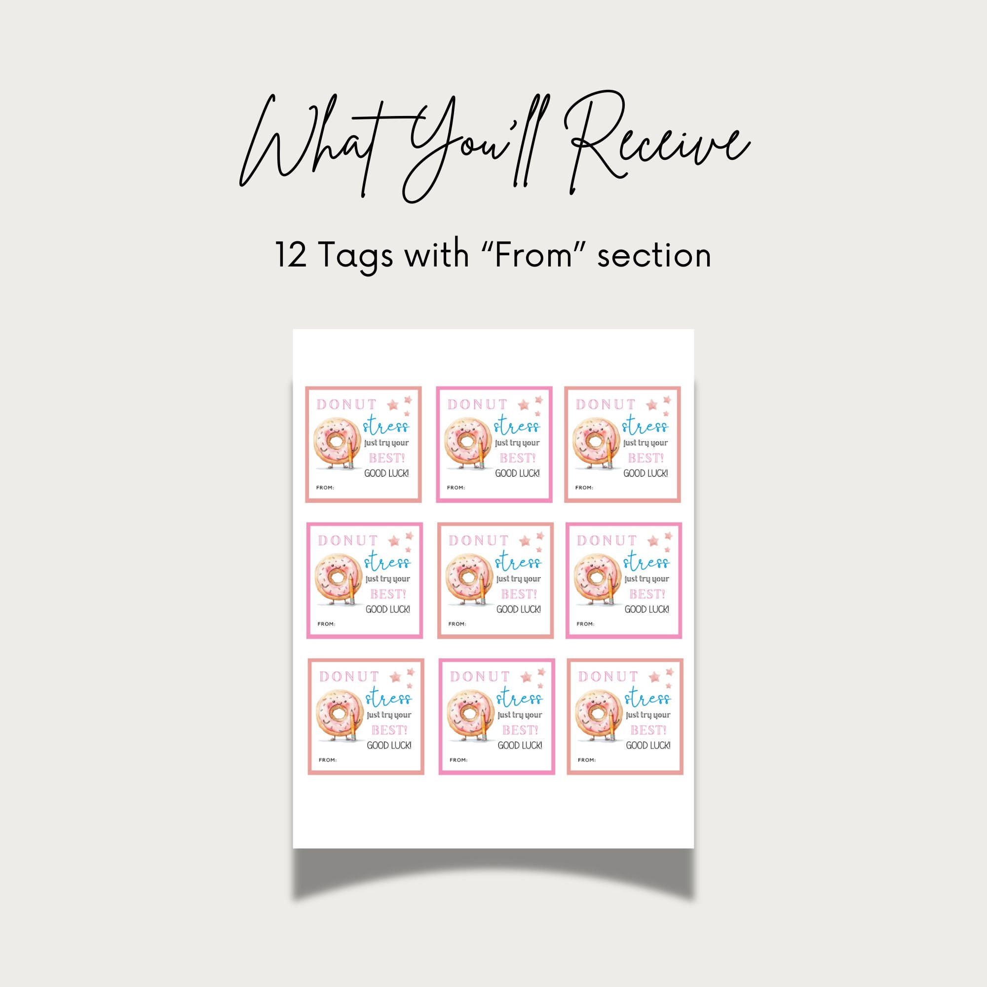Testing Day Good Luck Printable, Encouragement Digital Download, Test ...
