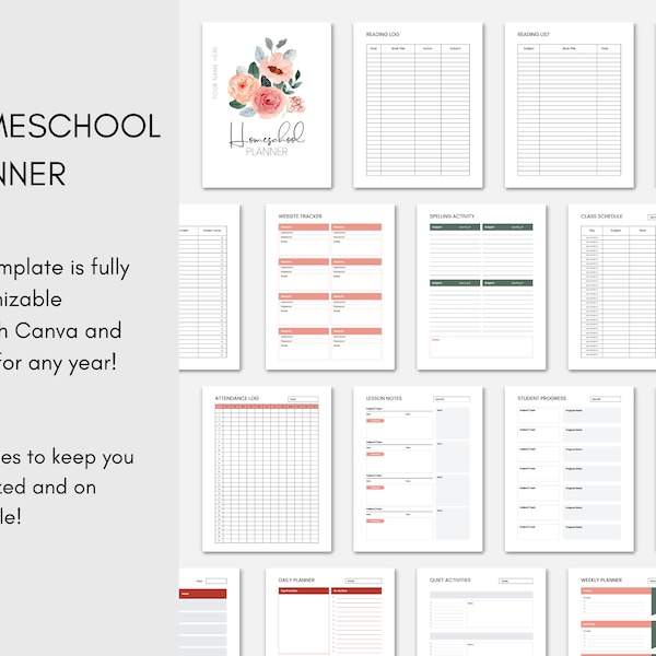Homeschool Planner Printable - Etsy