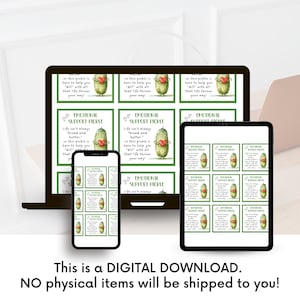 Printable Cards, Emotional Support Pickle Printable Tag, Gifts Tag ...