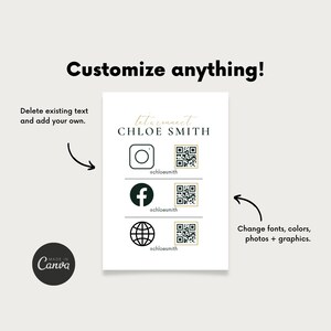 Qr Code Signs, Follow Us Sign, Personalized Social Media Qr Code ...